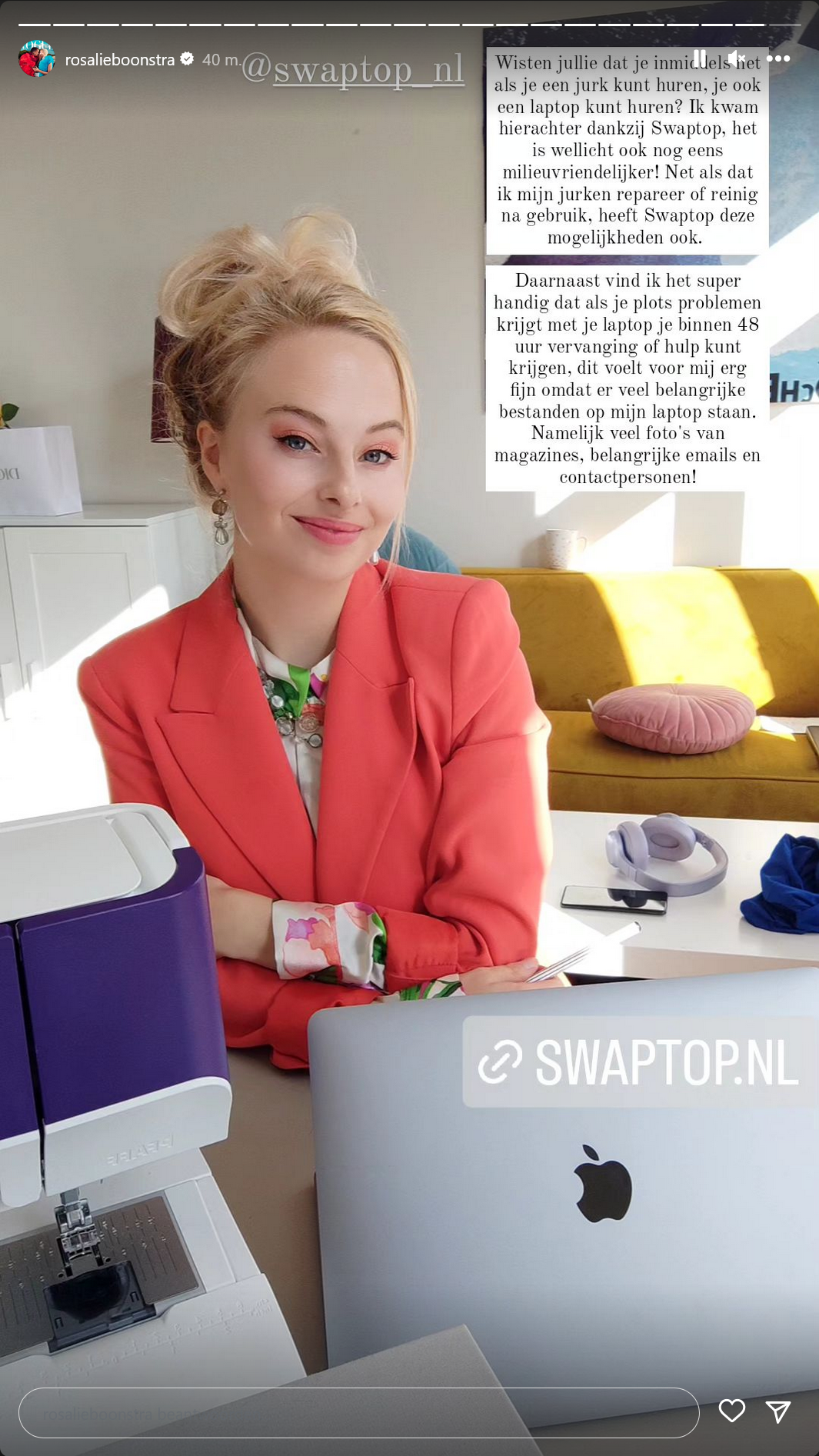 Modeontwerpster Rosalie Boonstra - Swaptopper Spotlight